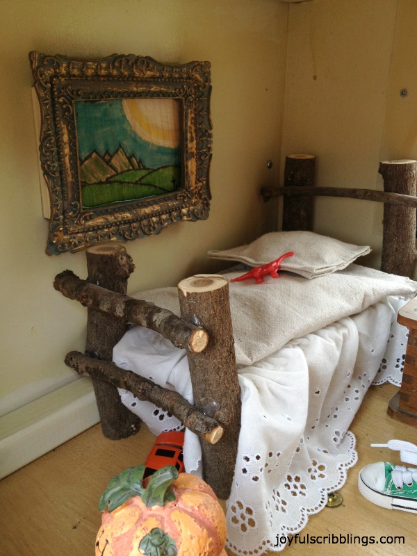 Fairy and Gnome Houses built inside logs